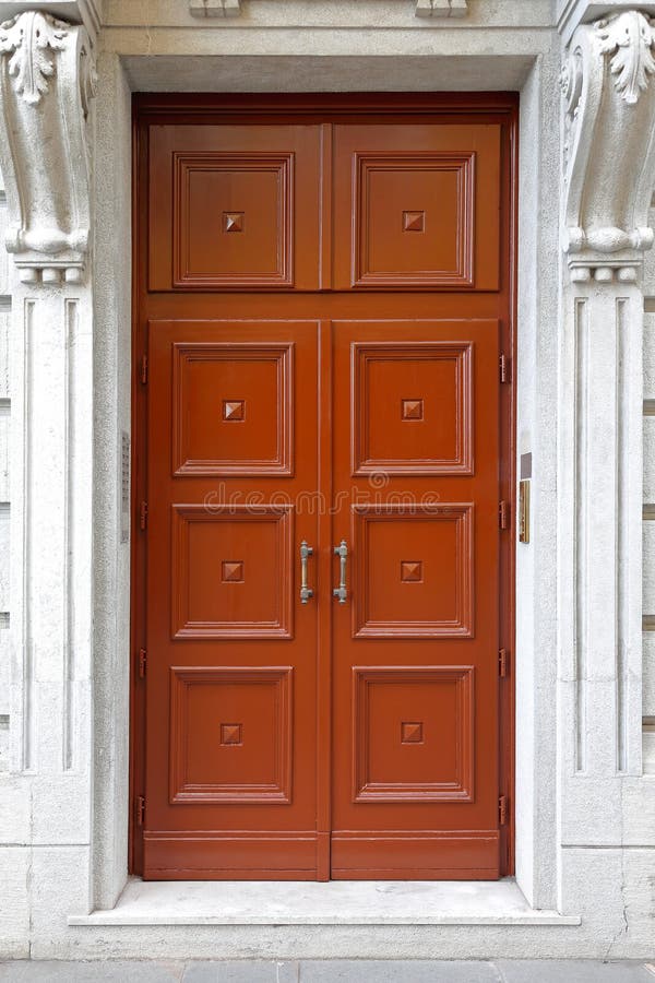 Door stock image. Image of door, doors, building, brown - 46792449