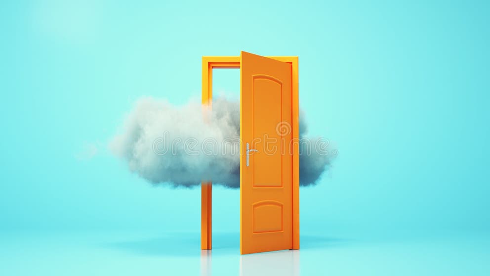 Door cloud stock illustration. Illustration of change - 272825436