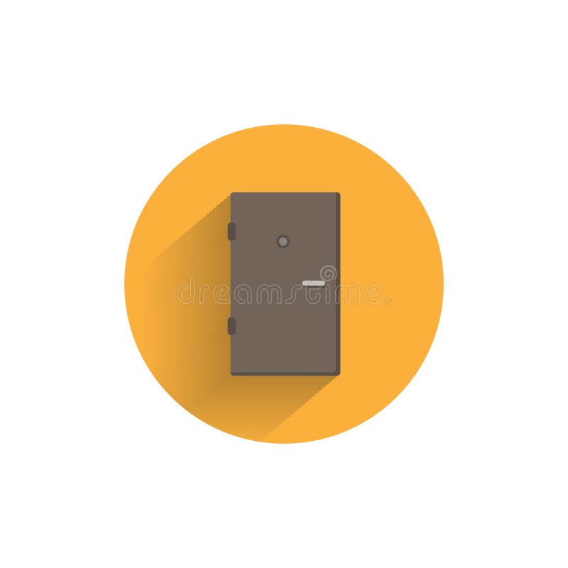 Door Flat Icon with Shadow. Door Icon Stock Vector - Illustration of ...
