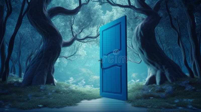 A Door that Connects between Our World and Another World. Generative AI ...