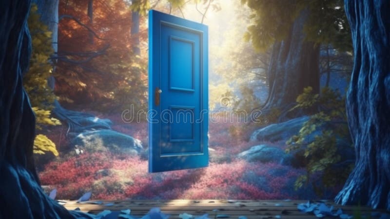 A Door that Connects between Our World and Another World. Generative AI ...