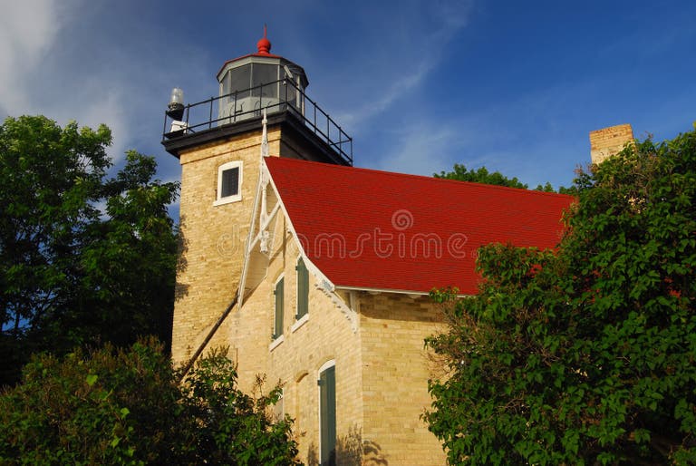 Door County Lighthouse stock image. Image of coastal, tourist - 7647119