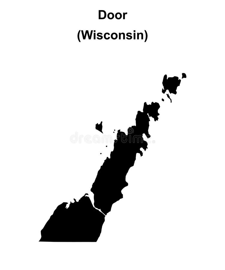 Door outline map stock vector. Illustration of counties - 361875573