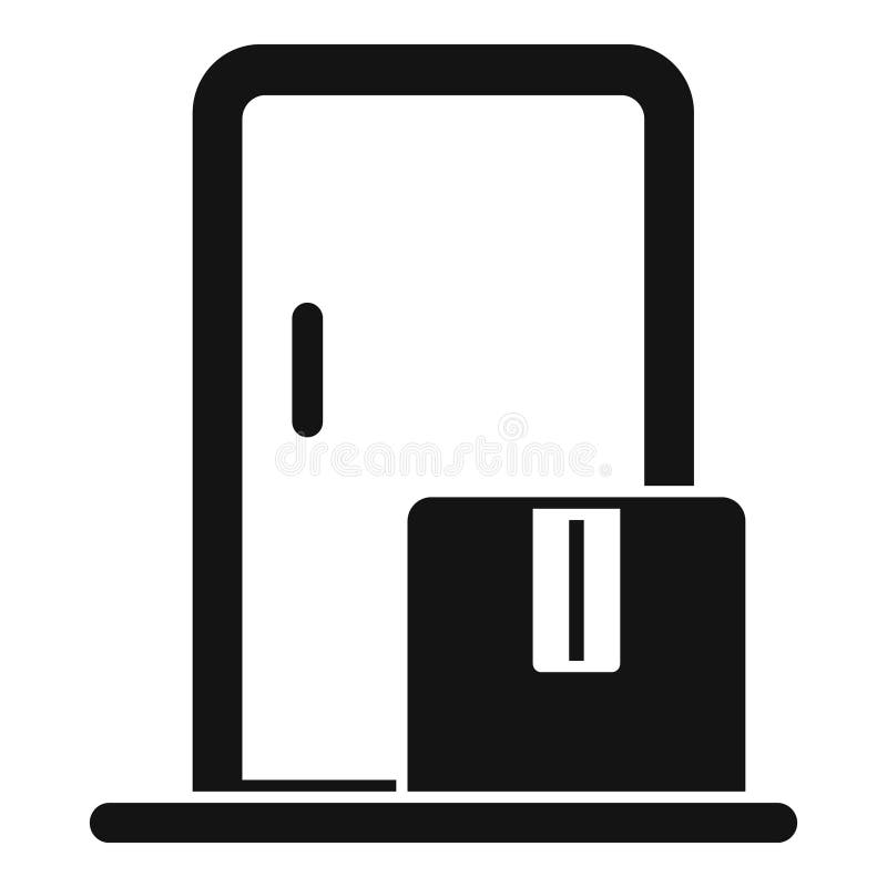 Door Delivery Parcel Icon Simple Vector. Order Service Stock Vector ...