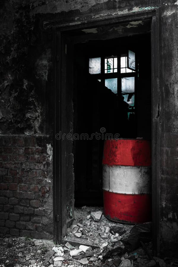 Door in a Desolate Industrial Building Stock Photo - Image of abandoned ...