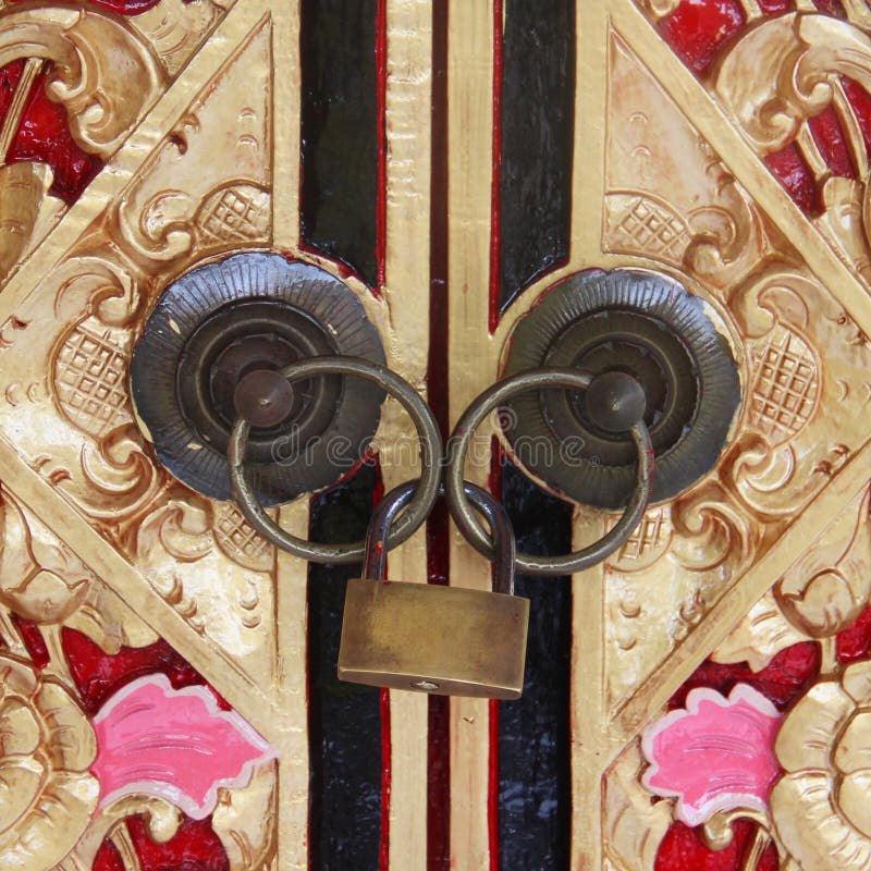 Door detail. square image stock photo. Image of bali - 36967336