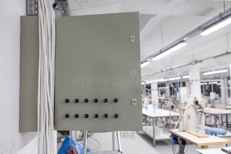 The Door of an Electrical Panel with Switches Stock Photo - Image of ...