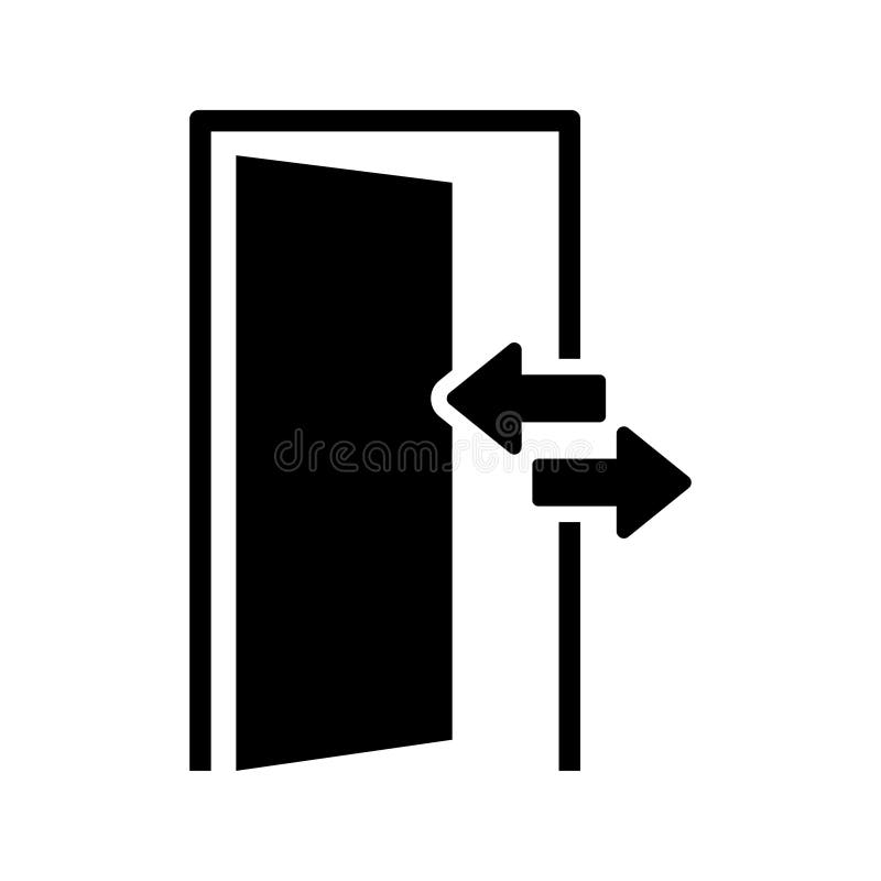 Door, entrance, exit icon stock illustration. Illustration of lock ...