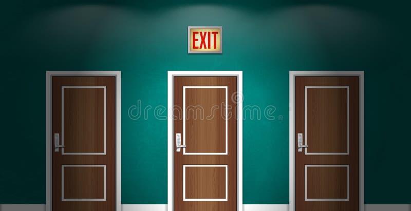 Door - exit concept stock vector. Illustration of architecture - 83430679