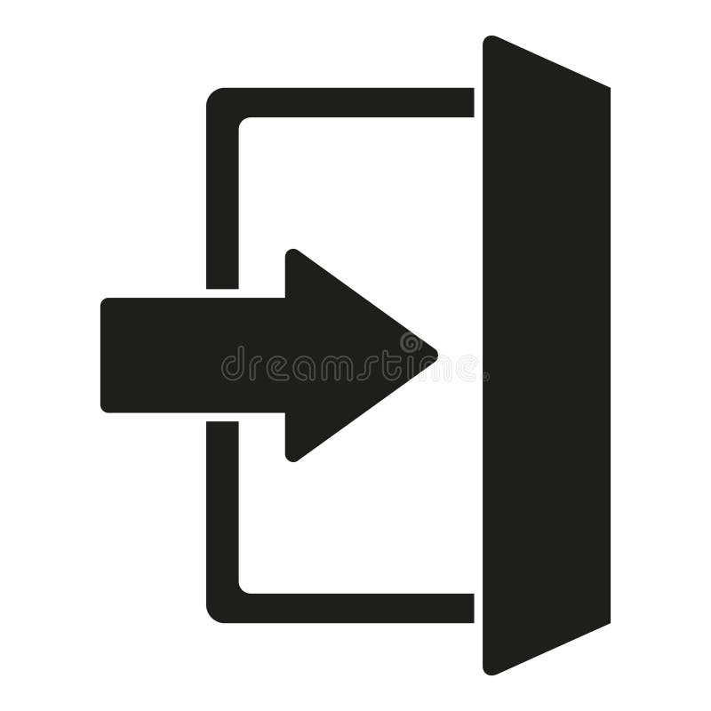 Door Exit Icon Simple Vector. People Stairs Stock Vector - Illustration ...
