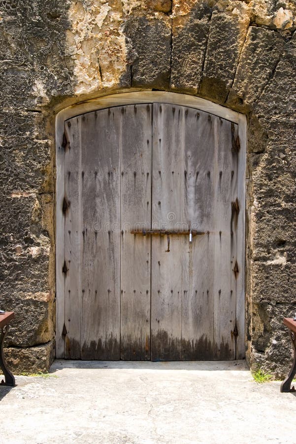 Old fortress gates stock image. Image of shut, fortress - 21406779