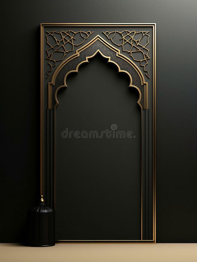 Door with Frame Door in the Dark Stock Illustration - Illustration of ...