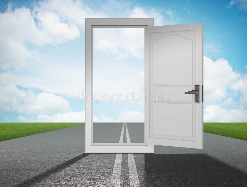 Door into Future in Opportunities Concept Stock Image - Image of ...