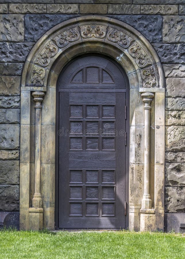 Door in the Gothic style stock photo. Image of wood, medieval - 64304926