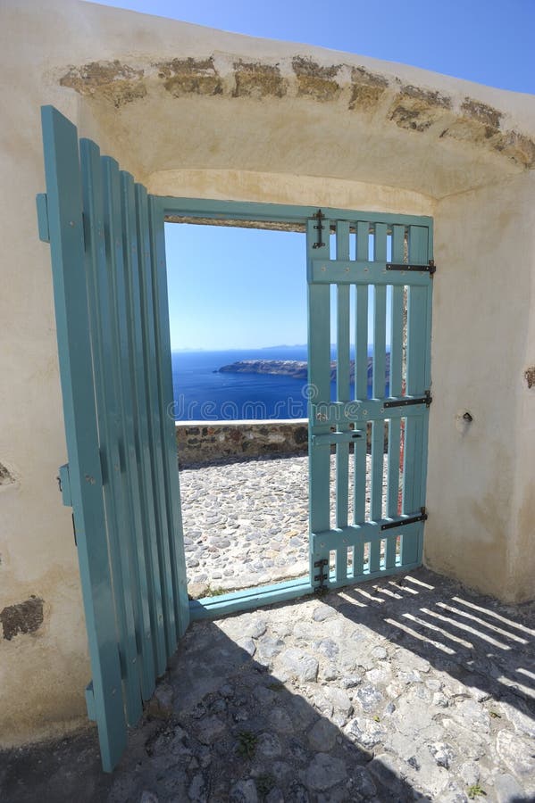 Door, greece stock photo. Image of daylight, opening - 13150648