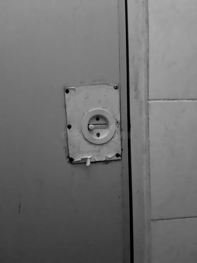 Door without Handle only Lock Stock Image - Image of black, handl ...