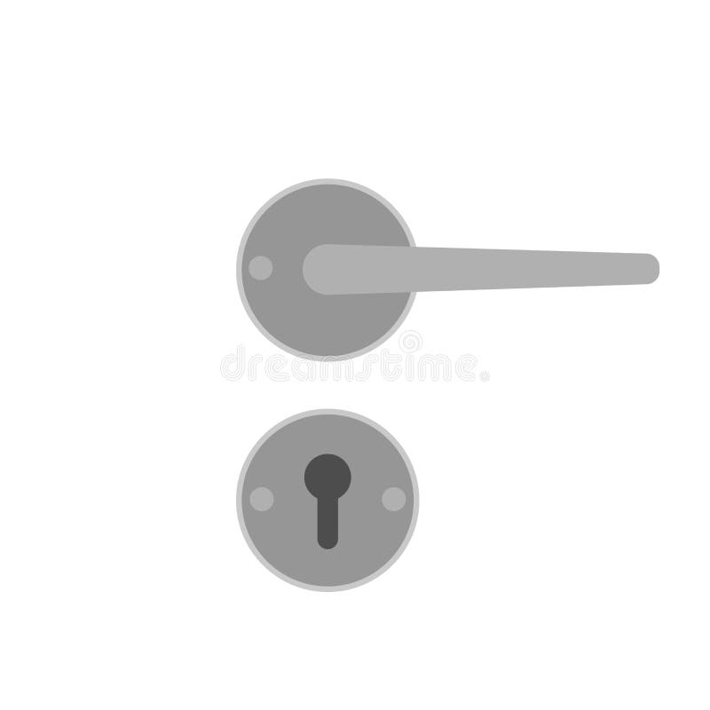 Door Handle Architecture Security Symbol Exit Vector Icon. Detail ...