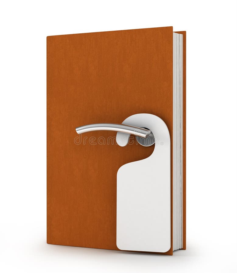 Door handle in book stock illustration. Illustration of diet - 47087669