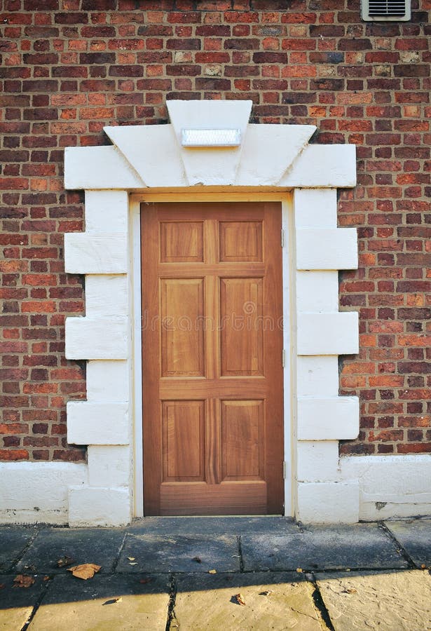Door without a Handle and Brick Wall Stock Photo - Image of dwelling ...