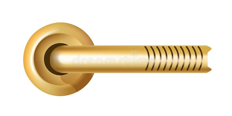 Door Handle, Golden Interior Design Tools Element Stock Vector ...