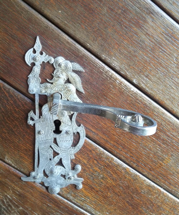 Door handle guard stock image. Image of handle, door - 211138909