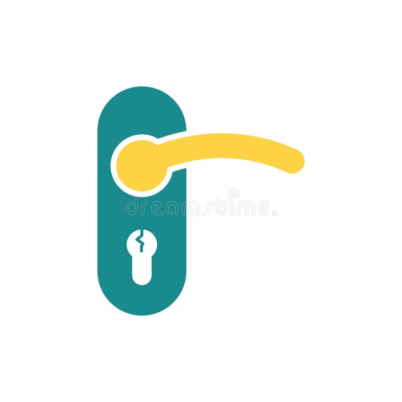 Door handle icon stock vector. Illustration of concept - 141855359