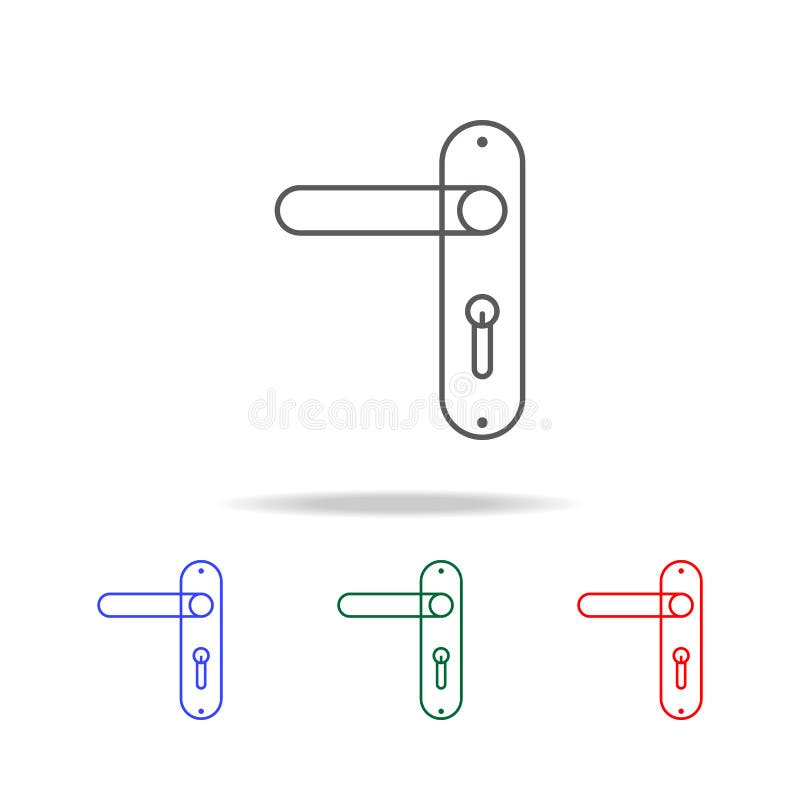Door Handle Icon. Elements in Multi Colored Icons for Mobile Concept ...