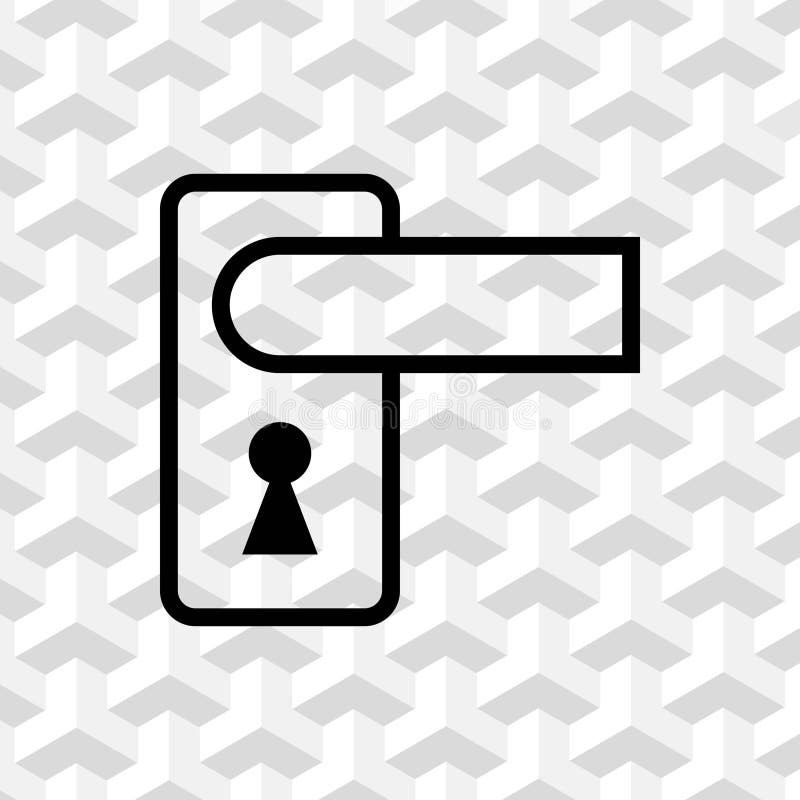 Door Handle Icon Stock Vector Illustration Flat Design Stock Vector ...