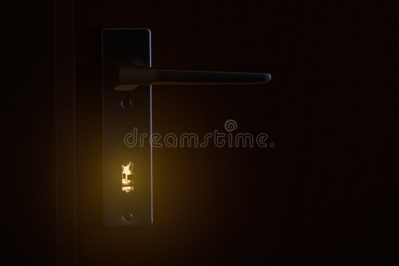 Door Handle and Key Hole with Light Stock Photo - Image of opening ...