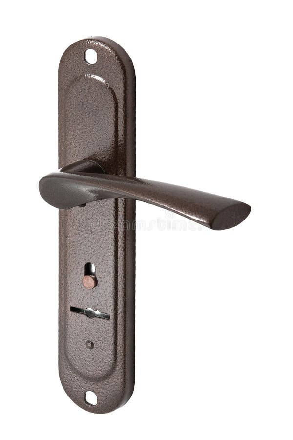 Door Handle with Keyhole â€“ Brown Stock Image - Image of keyhole ...