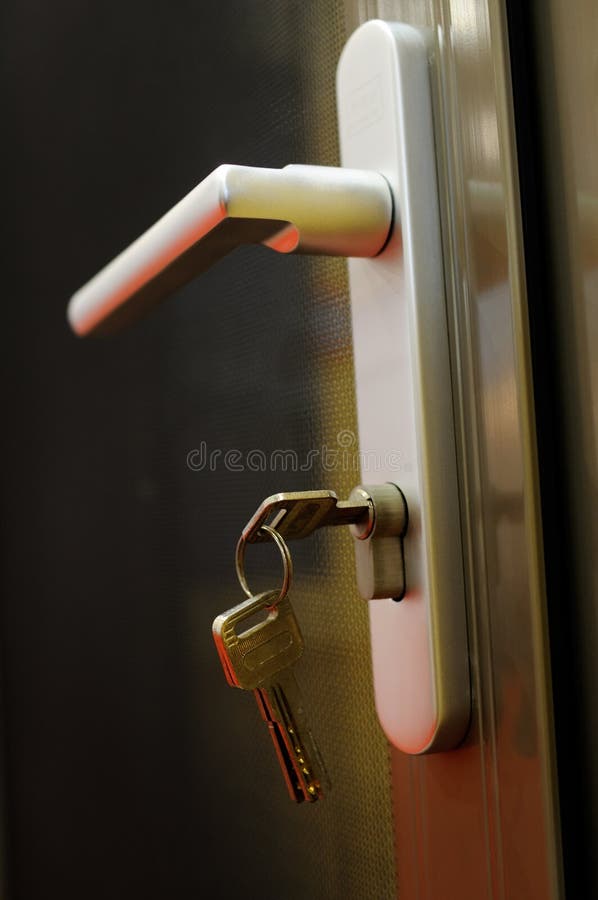 Door handle and keys stock photo. Image of house, aluminum - 32431234
