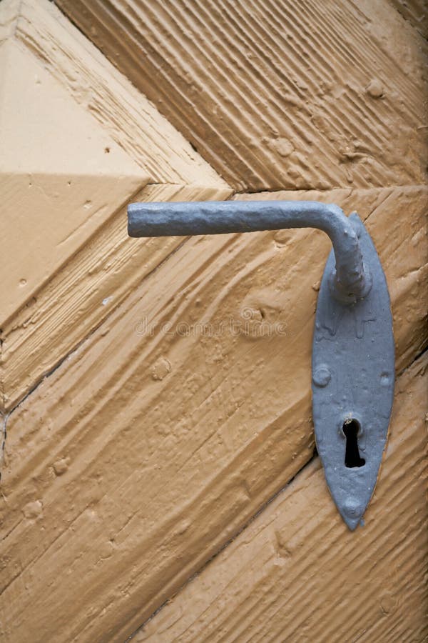 Door Handle on an Old Half-timbered House Stock Image - Image of ...