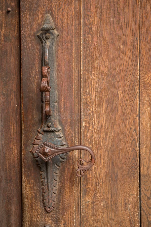 Door Handle of an Old Historical Building Made of Iron Stock Photo ...