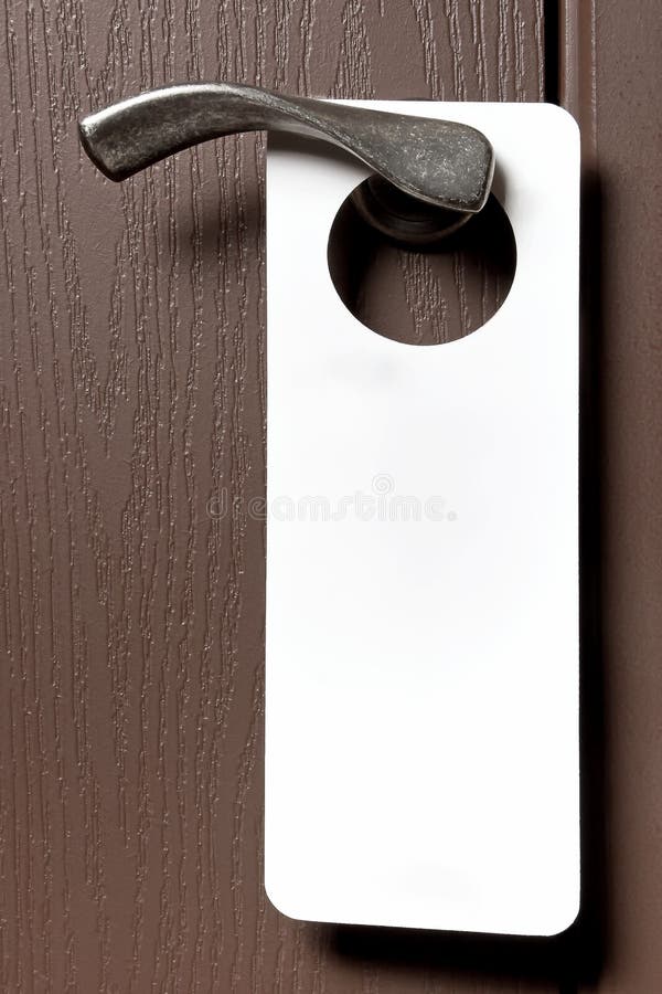 Door handle tag stock photo. Image of paper, service - 130269286