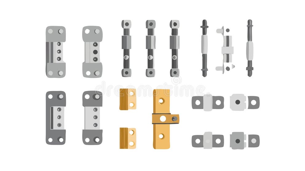 Door Handles and Locks Vector Hardware Security Elements, Vector Design ...