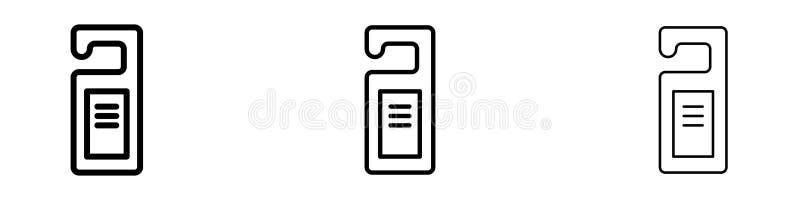 Door hanger icon vector stock vector. Illustration of creative - 348390544