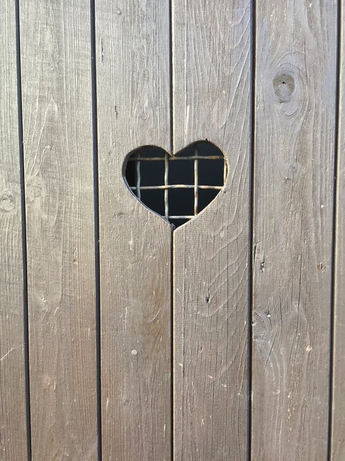 Door with heart stock image. Image of locked, wooden - 64593351