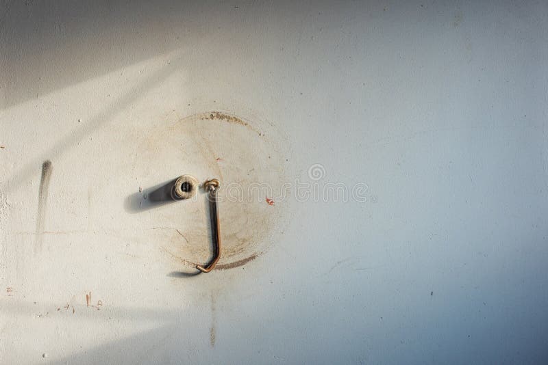 A Door Hook and Stop on a Wall Stock Photo - Image of entrance, cement ...