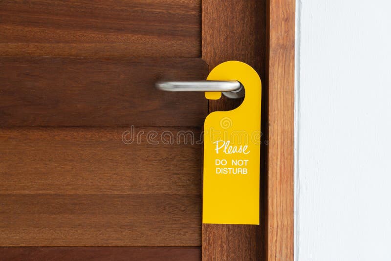 Door of Hotel Room with Sign Please Do Not Disturb. Close Up Stock ... Door of Hotel Room with Sign Please Do Not Disturb. Close Up Stock ...