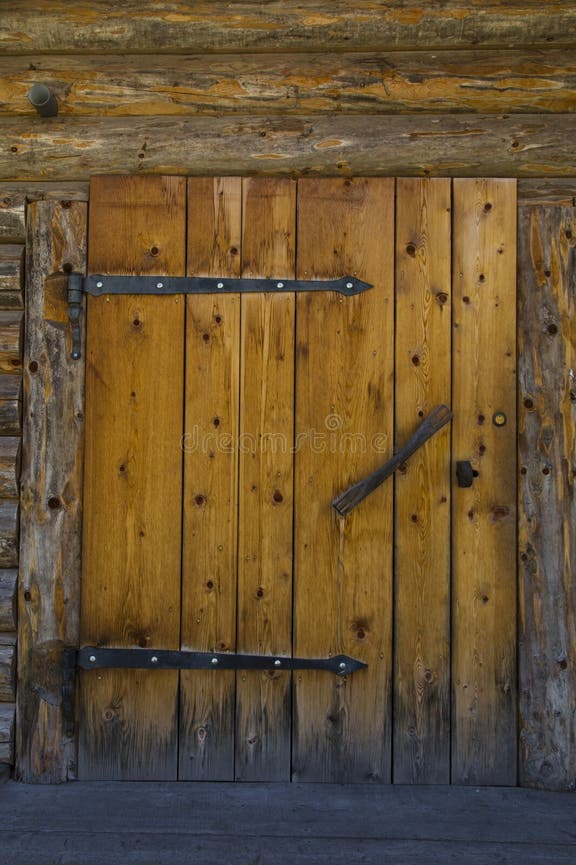The door of a hut stock image. Image of fences, wooden - 79369847