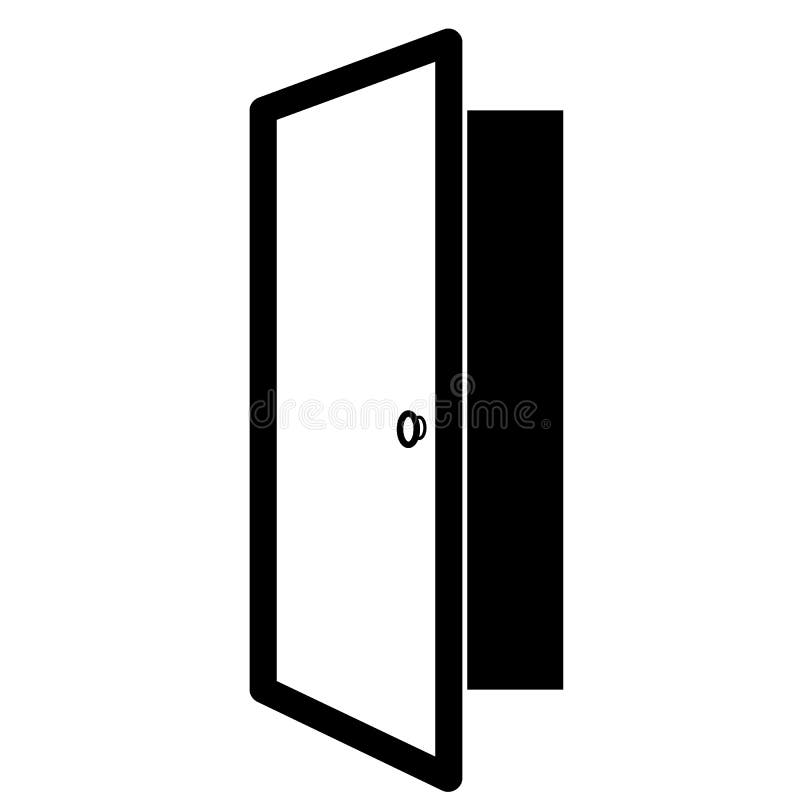 Door Icon stock vector. Illustration of decoration, entry - 92193723