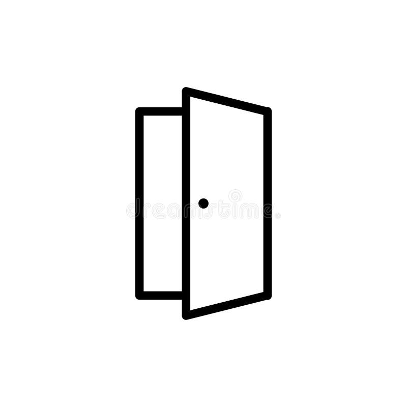 Door Icon Flat Vector Template Design Trendy Stock Vector ...