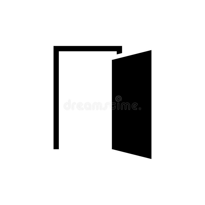 Door Icon Flat Vector Template Design Trendy Stock Vector ...