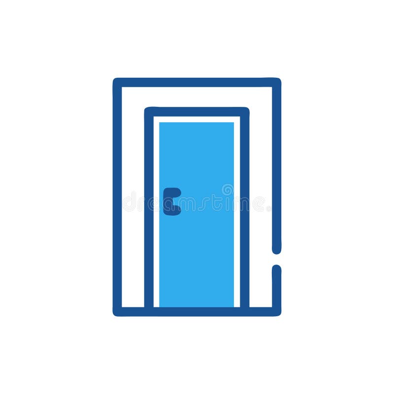 Door Icon for Home Designs stock illustration. Illustration of design ...