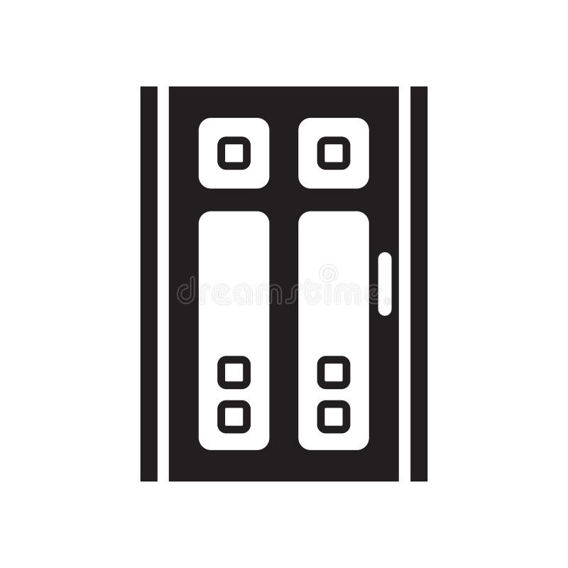 Door Icon Isolated on White Background Stock Vector - Illustration of ...