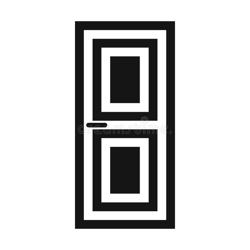 Door icon, simple style stock vector. Illustration of front - 81993100