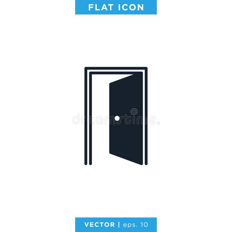 Door Icon Vector Design Template. Stock Vector - Illustration of ...