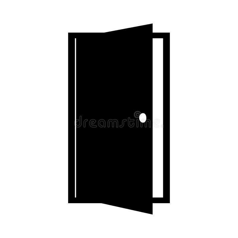Door icon on white stock vector. Illustration of icon - 268682856