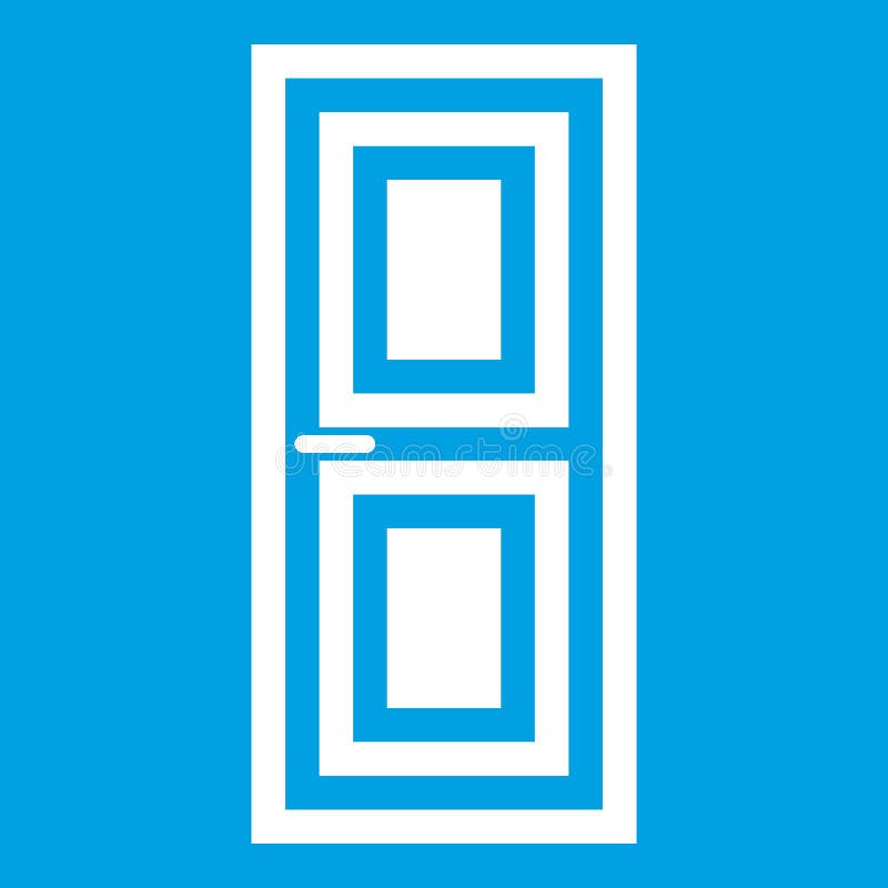 Door icon white stock vector. Illustration of handle - 96433247