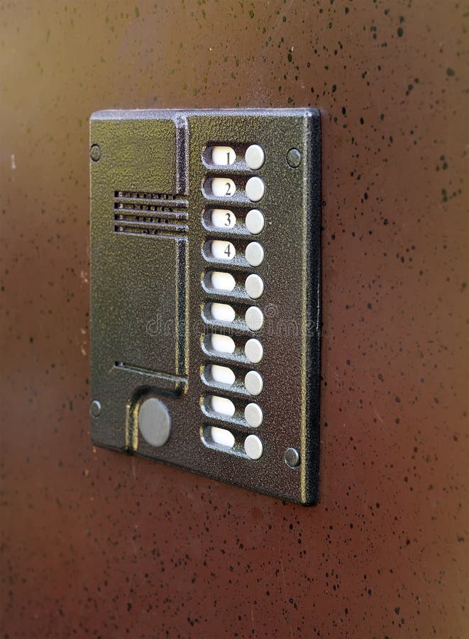 Door with intercom stock photo. Image of bell, safety - 25857526